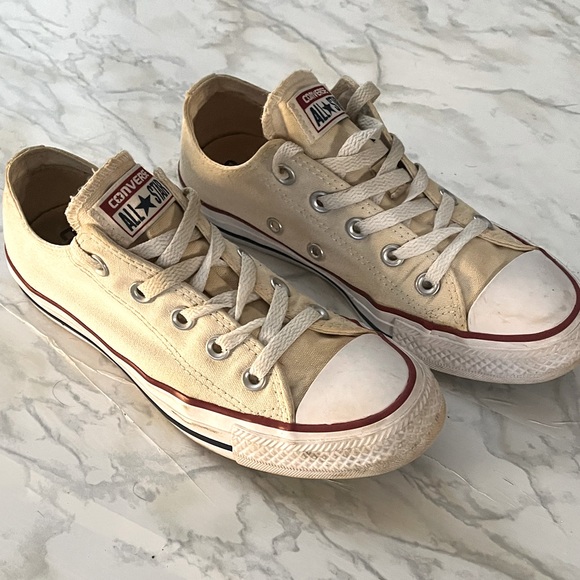 Converse | Shoes | Converse Unisex Chuck Taylor Allstar Cream Low Top ...